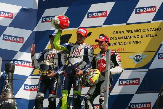 Motogp Podium Rossi Lorenzo Elias Italy Editorial Stock Photo - Stock ...