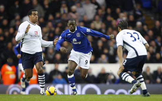 Louis Saha Everton Take On Benoit Editorial Stock Photo - Stock Image ...