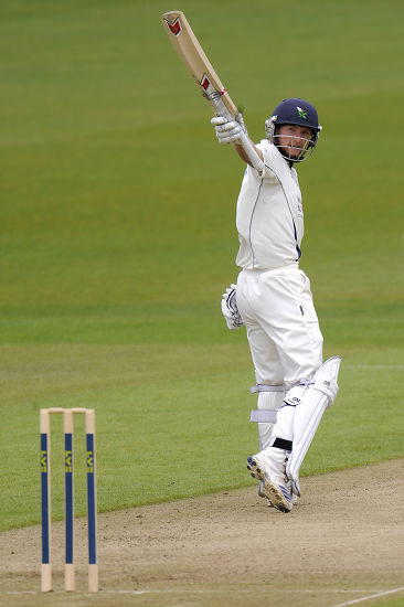 Adam Lythe Yorkshire Ccc Celebrates Reaching Editorial Stock Photo ...