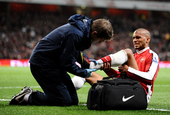 Armand Traore Arsenal Receives Treatment Ankle Editorial Stock Photo ...