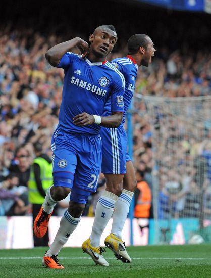 Salomon Kalou Chelsea Celebrates Scoring Winning Editorial Stock Photo ...