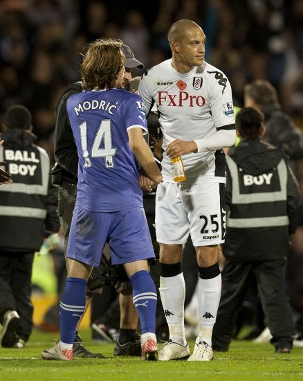 Bobby Zamora Fulham Shakes Hands Luka Editorial Stock Photo - Stock ...