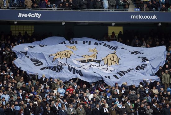 Large Manchester City Banner Displayed Before Editorial Stock Photo ...