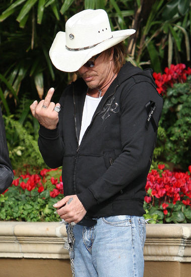 Mickey Rourke Shows Finger Editorial Stock Photo - Stock Image ...