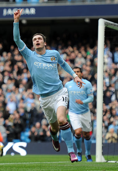 Adam Johnson Manchester City Celebrates Scoring Editorial Stock Photo ...