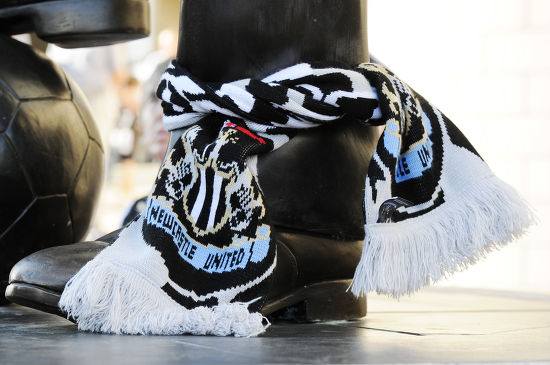 Newcastle United Scarf Wrapped Around Ankle Editorial Stock Photo ...