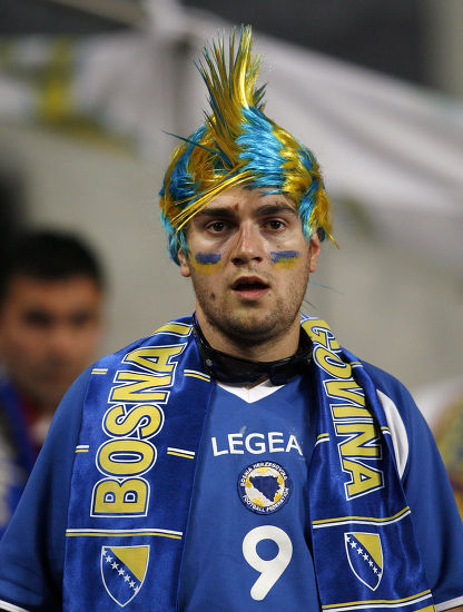 Bosniaherzegovina Fan Wearing Spikey Wig Portugal Editorial Stock Photo ...