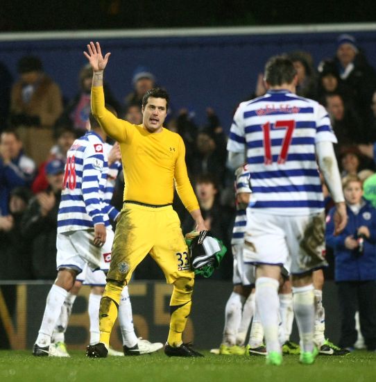 Queens Park Rangers Julio Cesar Celebrates Editorial Stock Photo ...