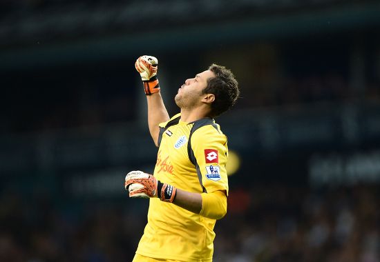 Julio Cesar Queens Park Rangers Celebrates Editorial Stock Photo ...