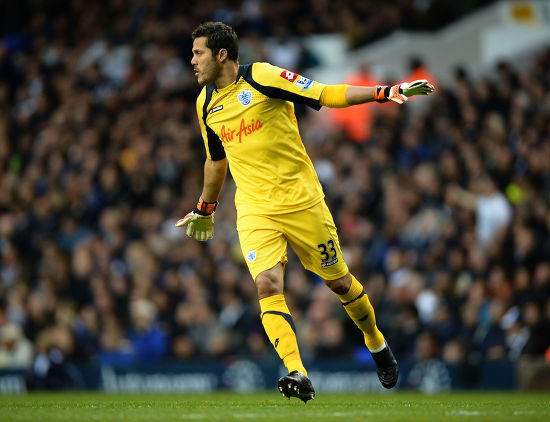 Julio Cesar Queens Park Rangers Celebrates Editorial Stock Photo ...