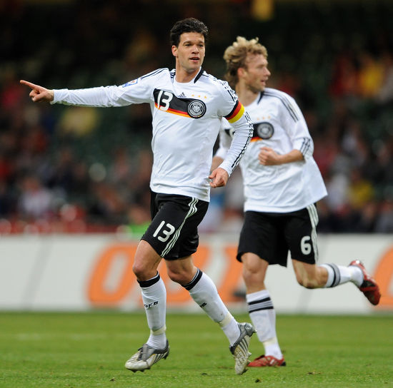Michael Ballack Germany Celebrates Scoring Opening Editorial Stock ...