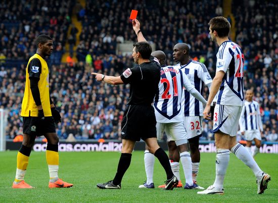 Referee Lee Probert Shows Anthony Modeste Editorial Stock Photo - Stock ...