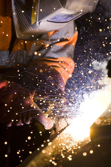 Employee Offshore Waterman Welds Two Pieces Editorial Stock Photo ...