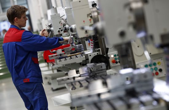 Apprentice Works On Machine Abb Formation Editorial Stock Photo - Stock ...