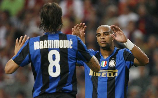 Adriano Inter Milan Celebrates Scoring His Editorial Stock Photo ...