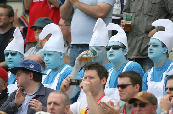 England Fans Dressed Smurfs Editorial Stock Photo - Stock Image ...