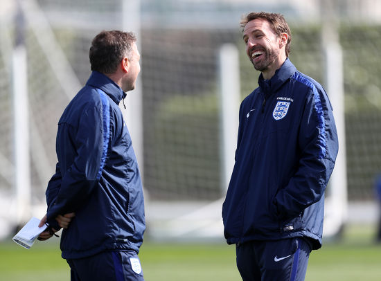 Manager Gareth Southgate His Assistant Steve Editorial Stock Photo ...