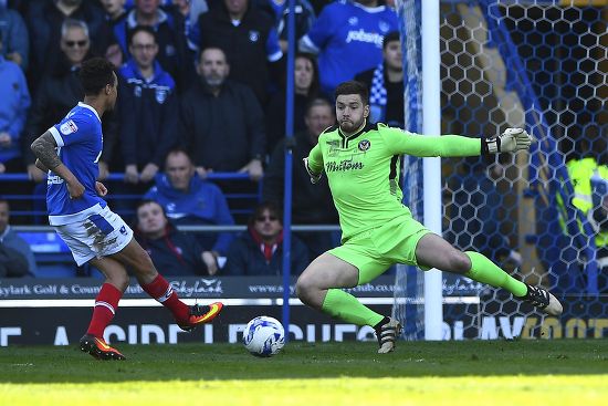 Kyle Bennett Portsmouth Shoots Scores Past Editorial Stock Photo ...
