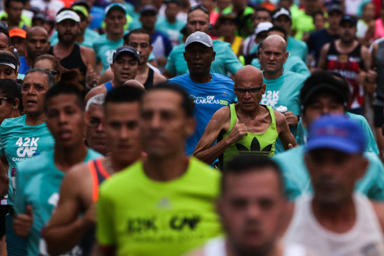 Runners Compete Caf Marathon Caf Caracas Editorial Stock Photo - Stock ...