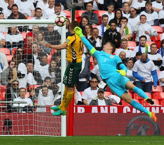 Vykintas Slivka Lithuania Beats Joe Hart Editorial Stock Photo - Stock ...