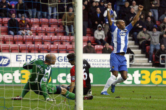 Marcus Bent Wigan Athletic Celebrates After Editorial Stock Photo ...