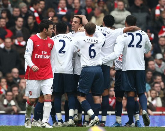 Dimitar Berbatov Tottenham Hotspur Congratulated After Editorial Stock ...