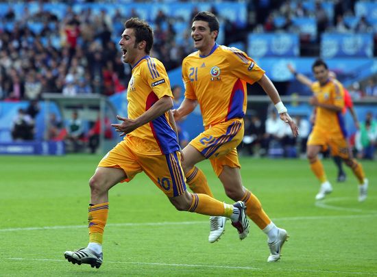 Adrian Mutu Romania Celebrates Scoring Opening Editorial Stock Photo ...