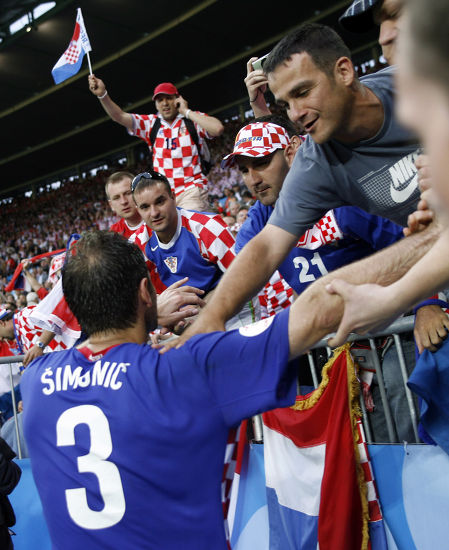 Josip Simunic Croatia Celebrates Fans After Editorial Stock Photo ...
