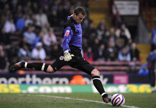 Barnsley Goalkeeper Luke Steele Takes Goal Editorial Stock Photo ...