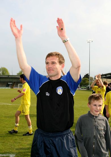 Colchester United Manager Phil Parkinson Celebrates Editorial Stock ...