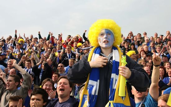 Colchester United Fans Celebrate Promotion Championship Editorial Stock ...