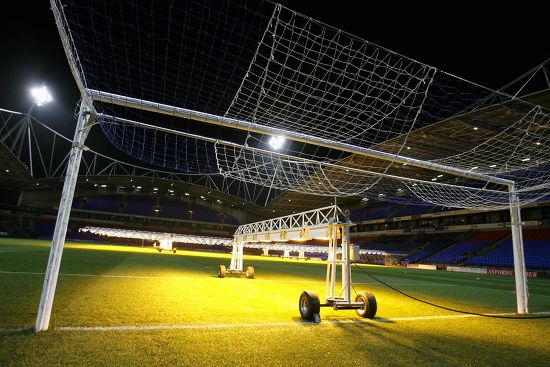 Giant Football Pitch Heaters Action After Editorial Stock Photo - Stock ...