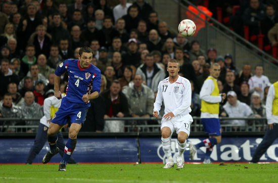David Beckham Supplies Cross Score Equalising Editorial Stock Photo ...