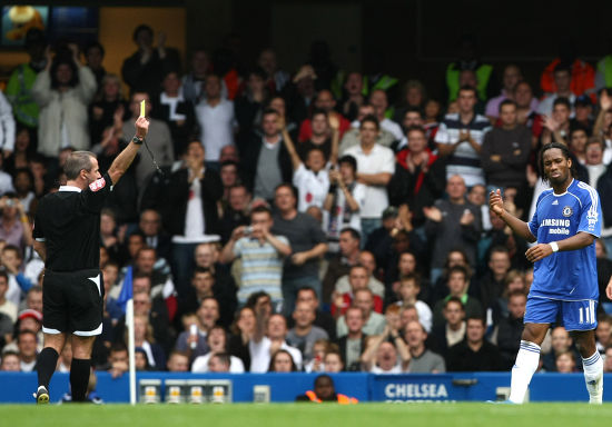 Didier Drogba Chelsea Receives Yellow Card Editorial Stock Photo ...