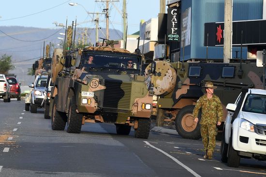 Convoy Army Vehicles 3rd Brigade Arrives Editorial Stock Photo - Stock ...