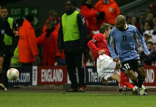 David Beckham England Slides On Mario Editorial Stock Photo - Stock ...