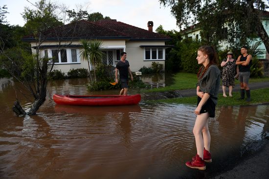 Locals Canoe Flood Waters Lismore New Editorial Stock Photo - Stock ...