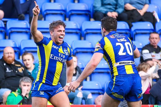 Warringtons Matty Russell L Celebrates His Editorial Stock Photo ...