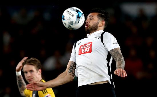 Bradley Johnson Derby County Controls Ball Editorial Stock Photo ...