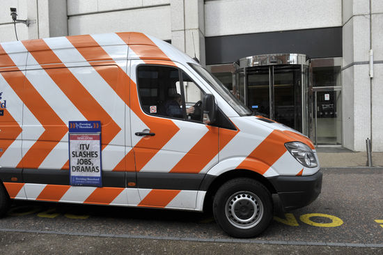 Evening Standard Placard On Van Proclaiming Editorial Stock Photo ...