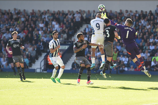 Fraser Forster Southampton Makes Save During Editorial Stock Photo ...