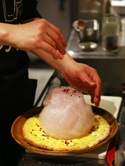 Cherry Blossom Flavour Cotton Candy Pizza Editorial Stock Photo - Stock ...