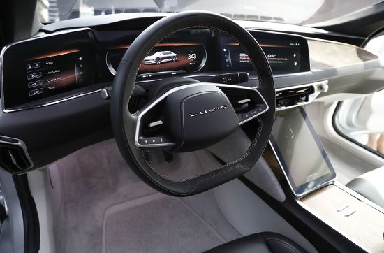 Lucid Air Electric Sedan Dashboard Displayed Editorial Stock Photo ...