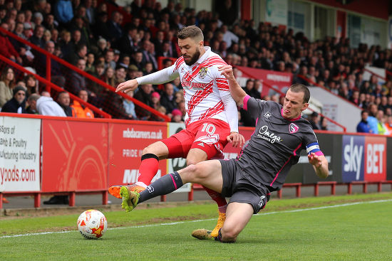 Josh Mcquoid Stevenage Dean Winnard Morecambe Editorial Stock Photo ...