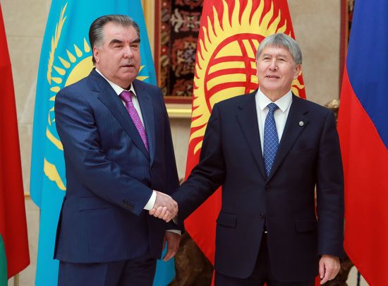 Emomali Rakhmon Almazbek Atambayev Editorial Stock Photo - Stock Image ...