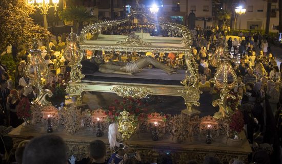 Recumbent Lord Float Carried By Penitents Editorial Stock Photo - Stock ...