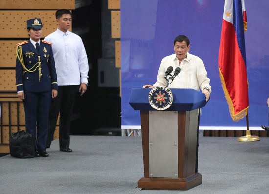 Filipino President Rodrigo Duterte Speaking During Editorial Stock ...