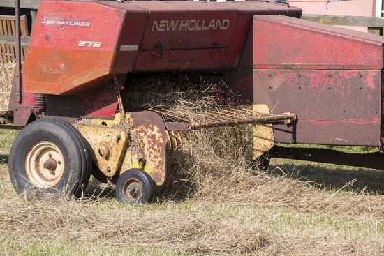 Haymaking Third Stage Conventional Baler Editorial Stock Photo - Stock ...