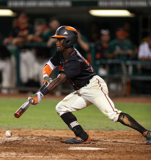 Miami Outfielder James Davison 51 Bunts Editorial Stock Photo - Stock ...