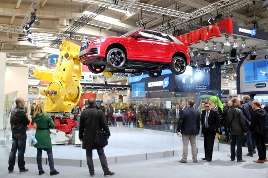 Robot Company Fanuc Lifts Car Displayed Editorial Stock Photo - Stock ...